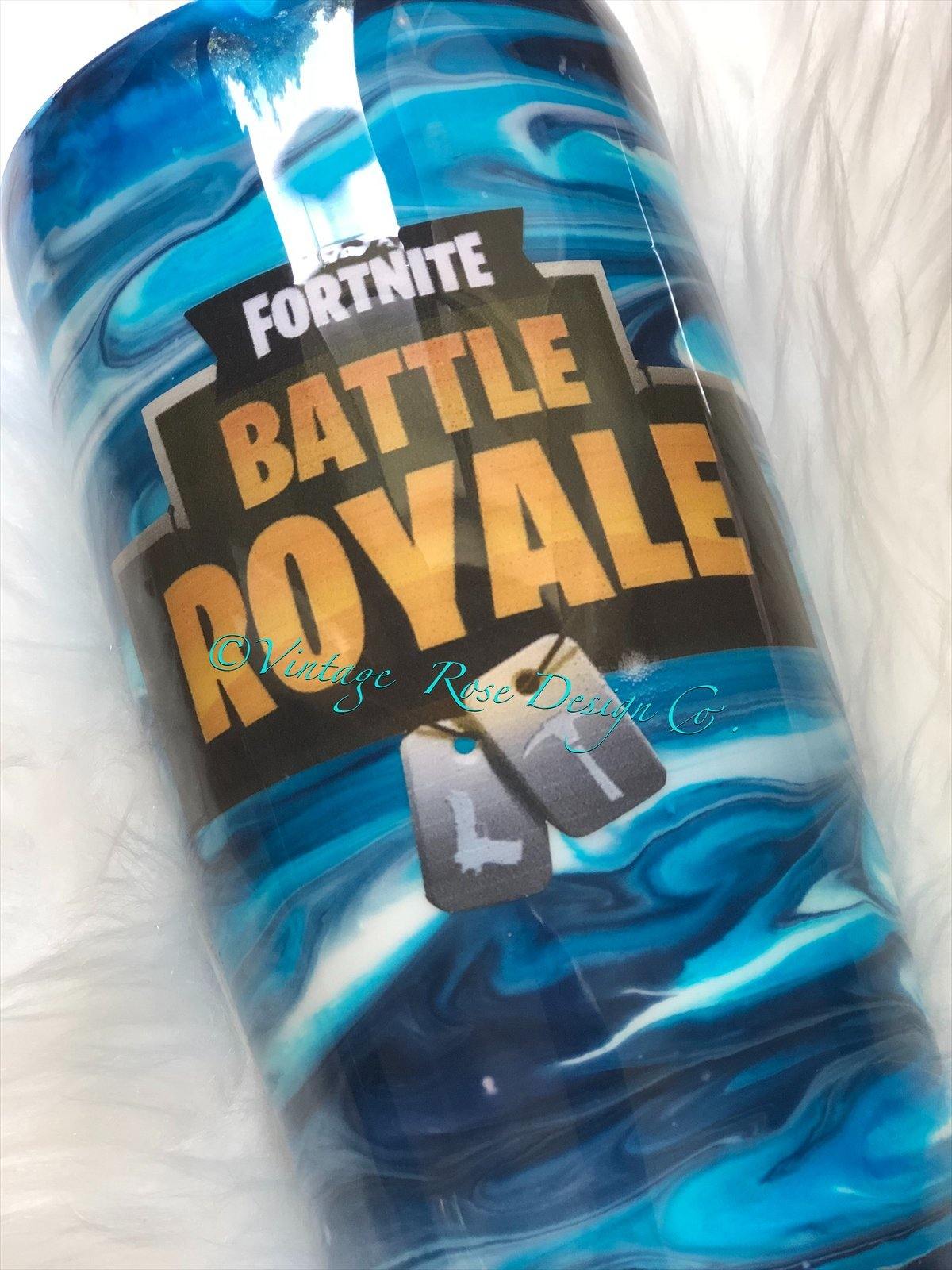 Fortnite Battle Royale Ink Epoxy Tumbler – Vintage Rose Design Co.